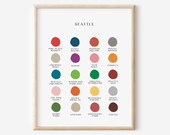 Seattle Color Palette Print - Etsy