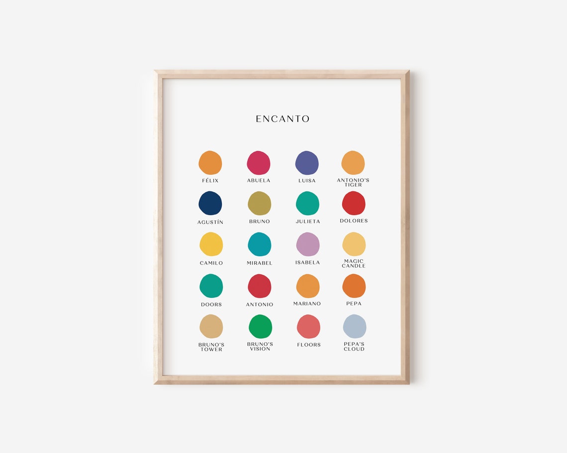 Encanto Color Palette Print - Etsy
