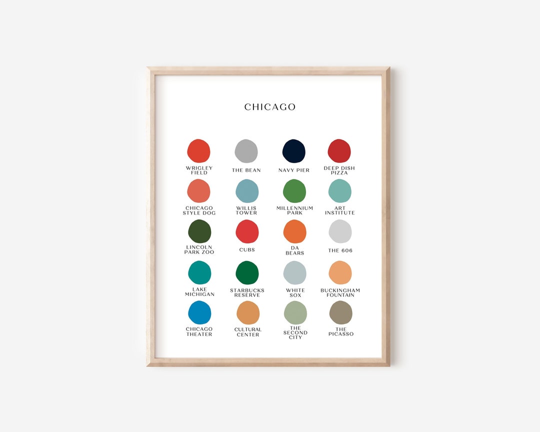 Chicago Color Palette Print - Etsy
