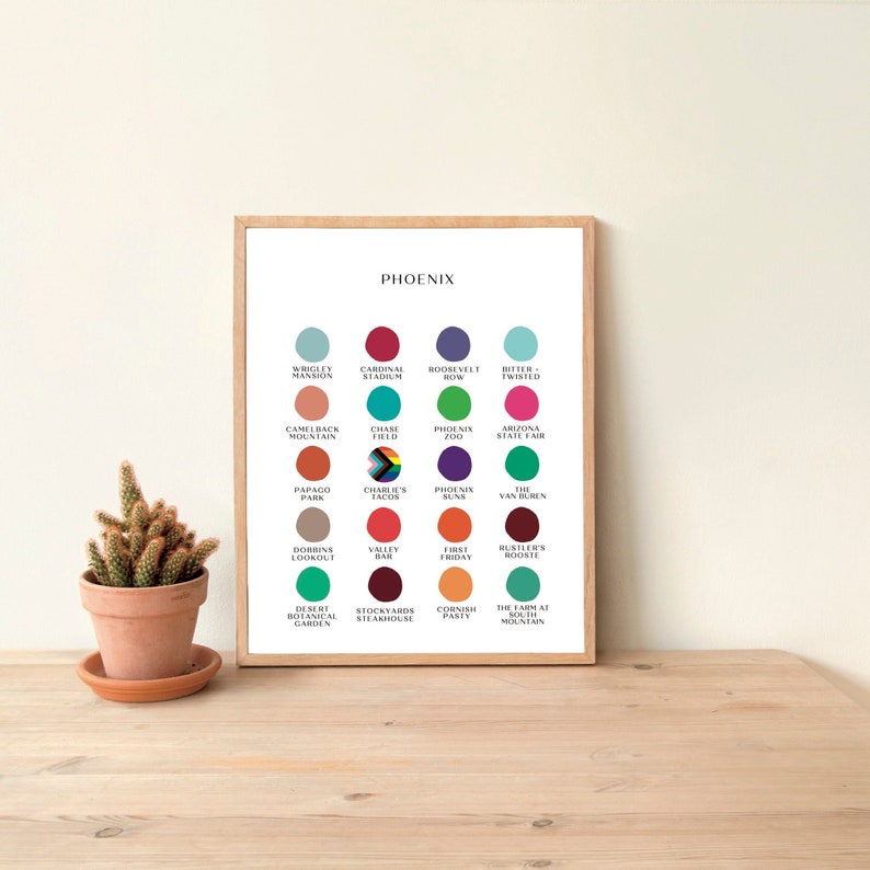 Phoenix Color Palette Print - Etsy