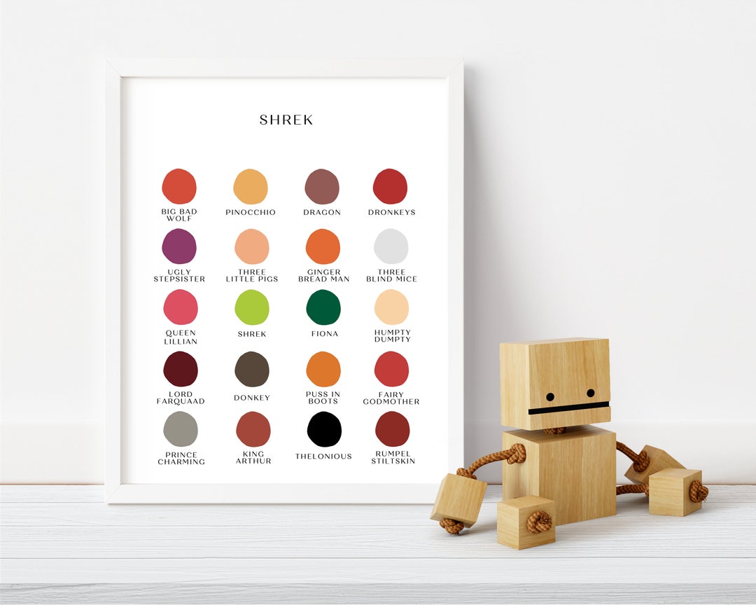 Shrek Color Palette Print - Etsy