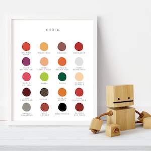 Shrek Color Palette Print - Etsy