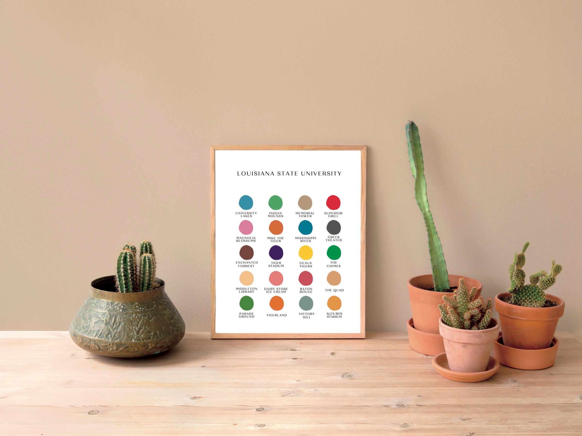Louisiana State University Color Palette Print - Etsy