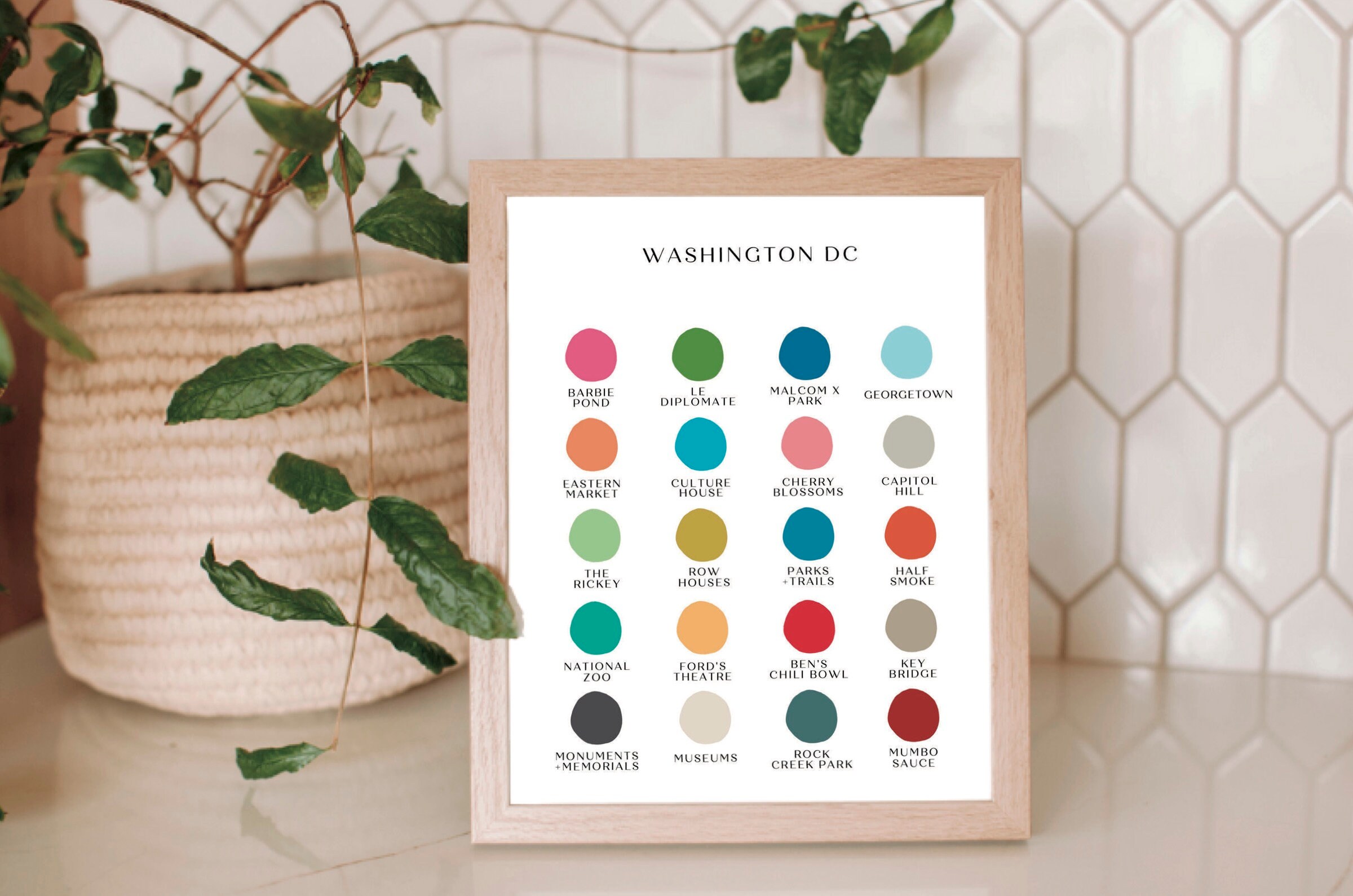 Washington DC Color Palette Print - Etsy