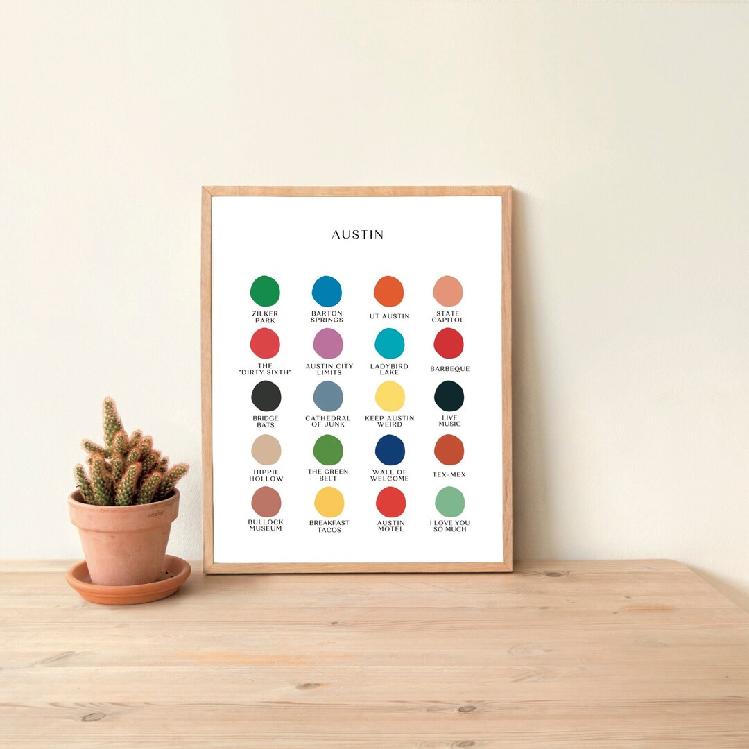 Austin Color Palette Print - Etsy