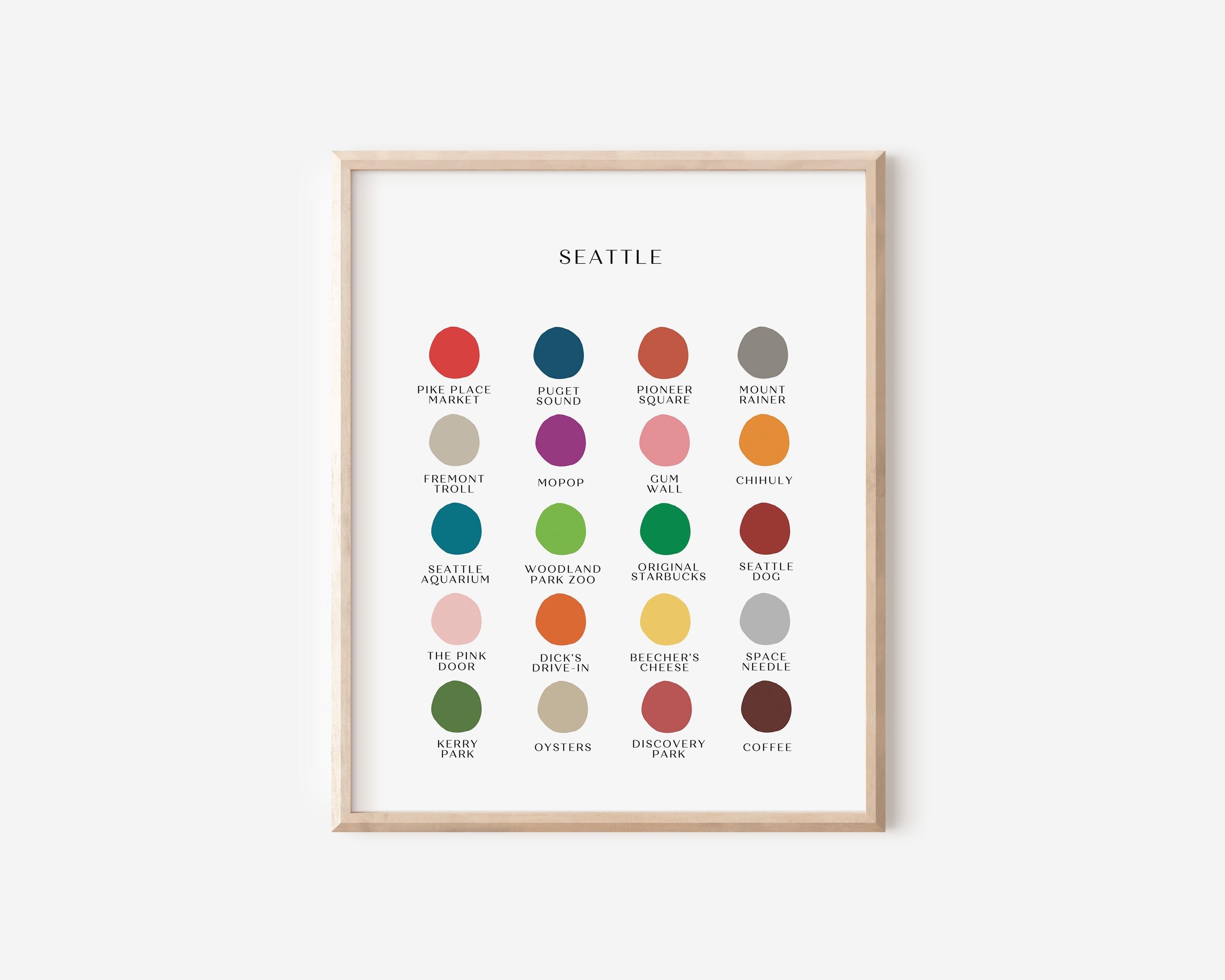 Seattle Color Palette Print - Etsy
