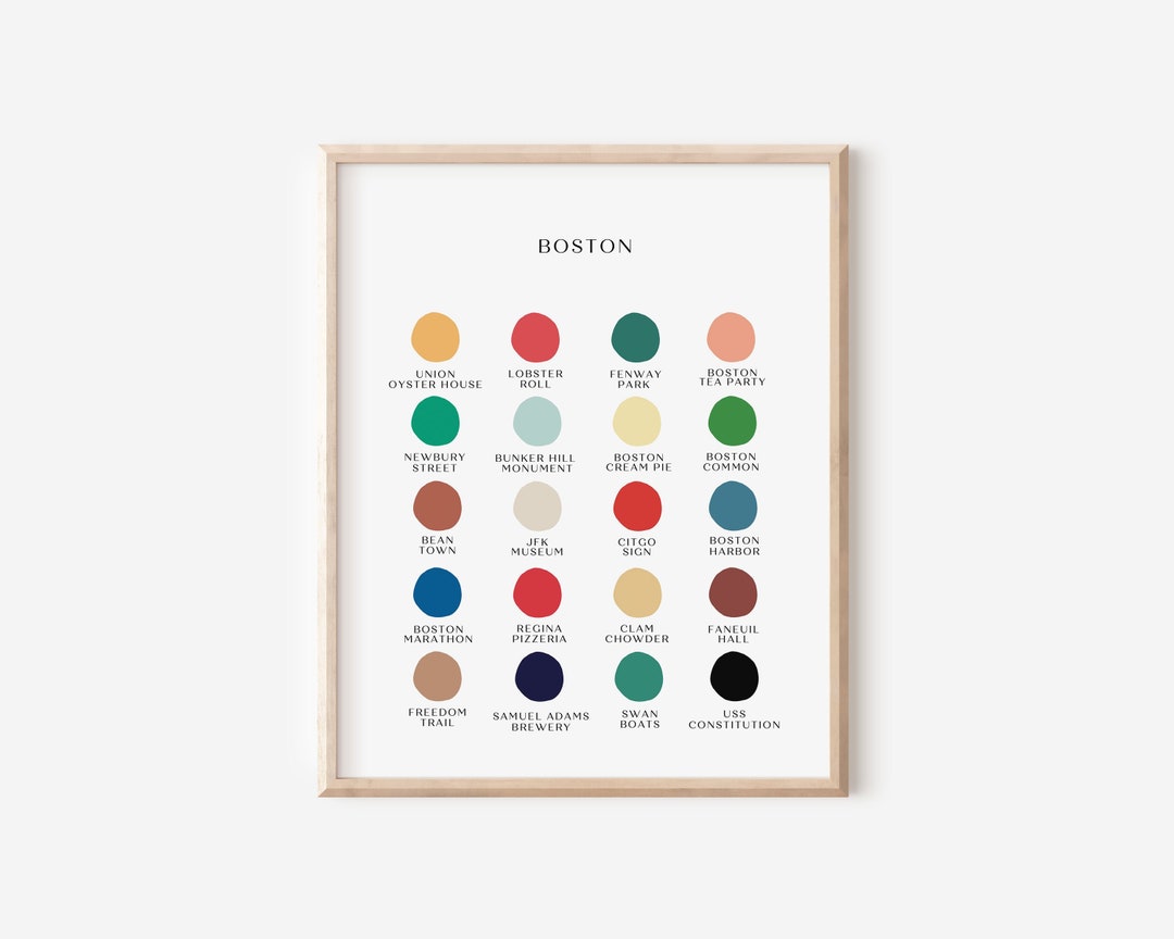 Boston Color Palette Print - Etsy