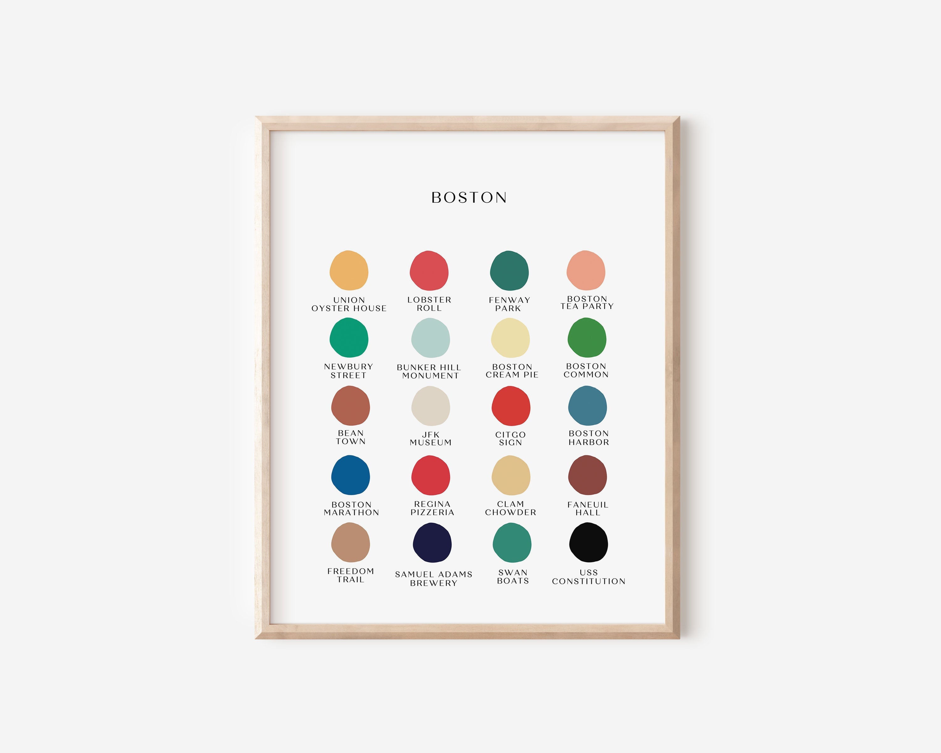 Boston Color Palette Print - Etsy