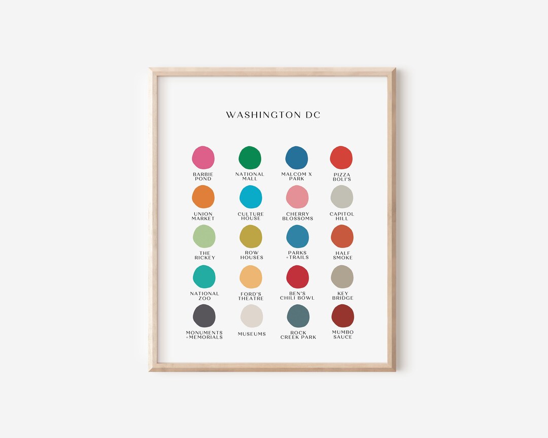 Washington DC Color Palette Print - Etsy