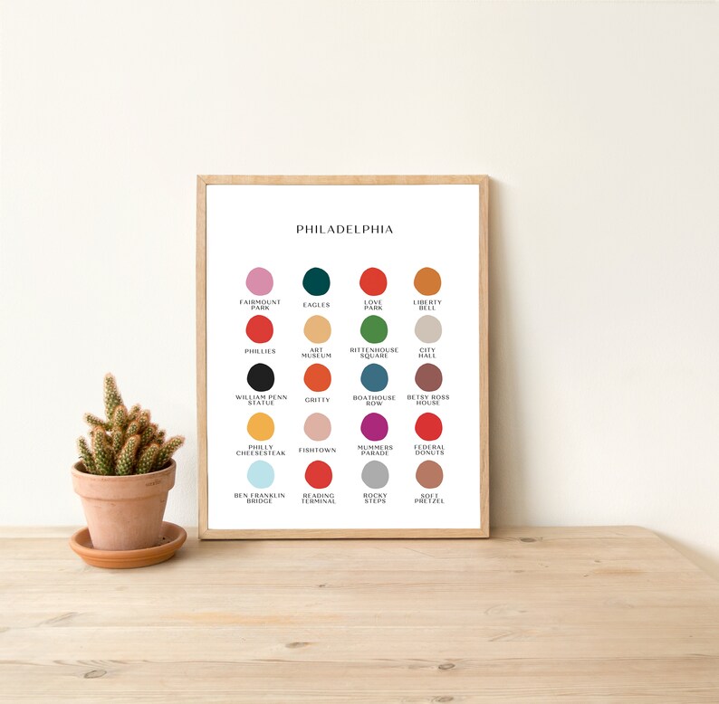 Philadelphia Color Palette Print - Etsy