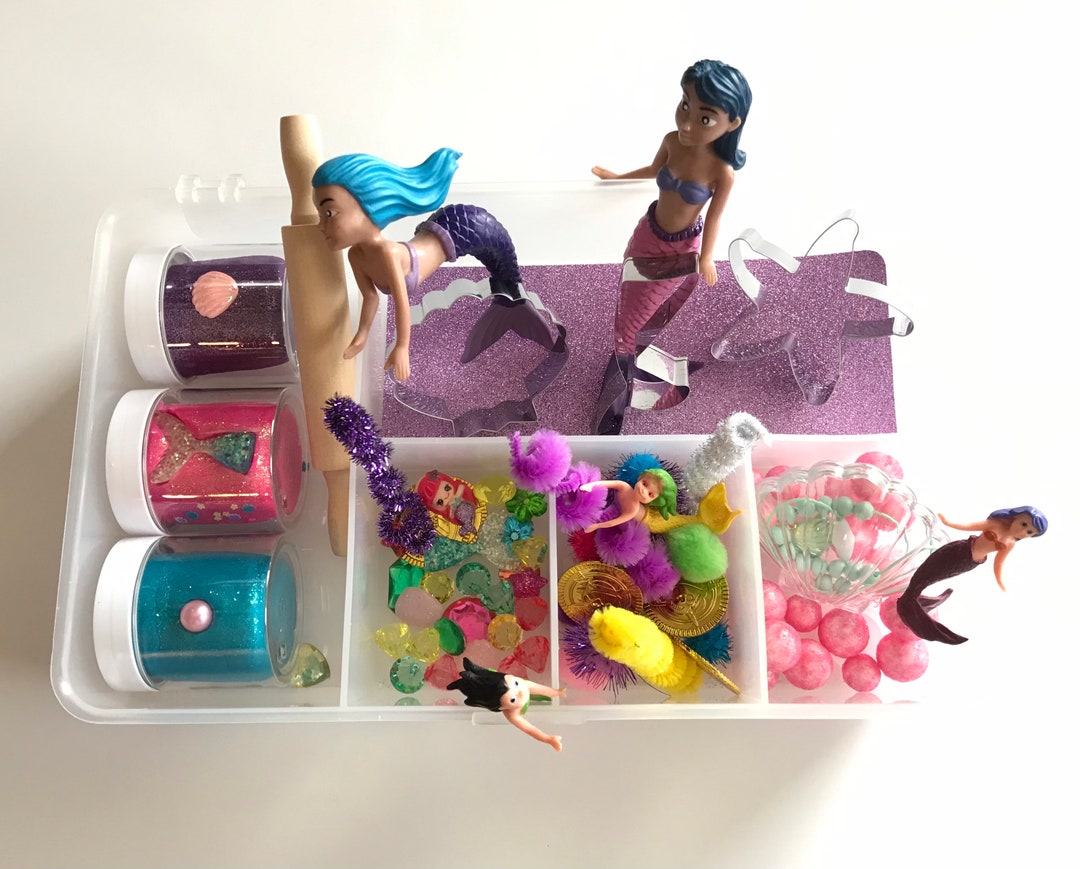 Mermaid Play Dough Sensory Kit - Etsy