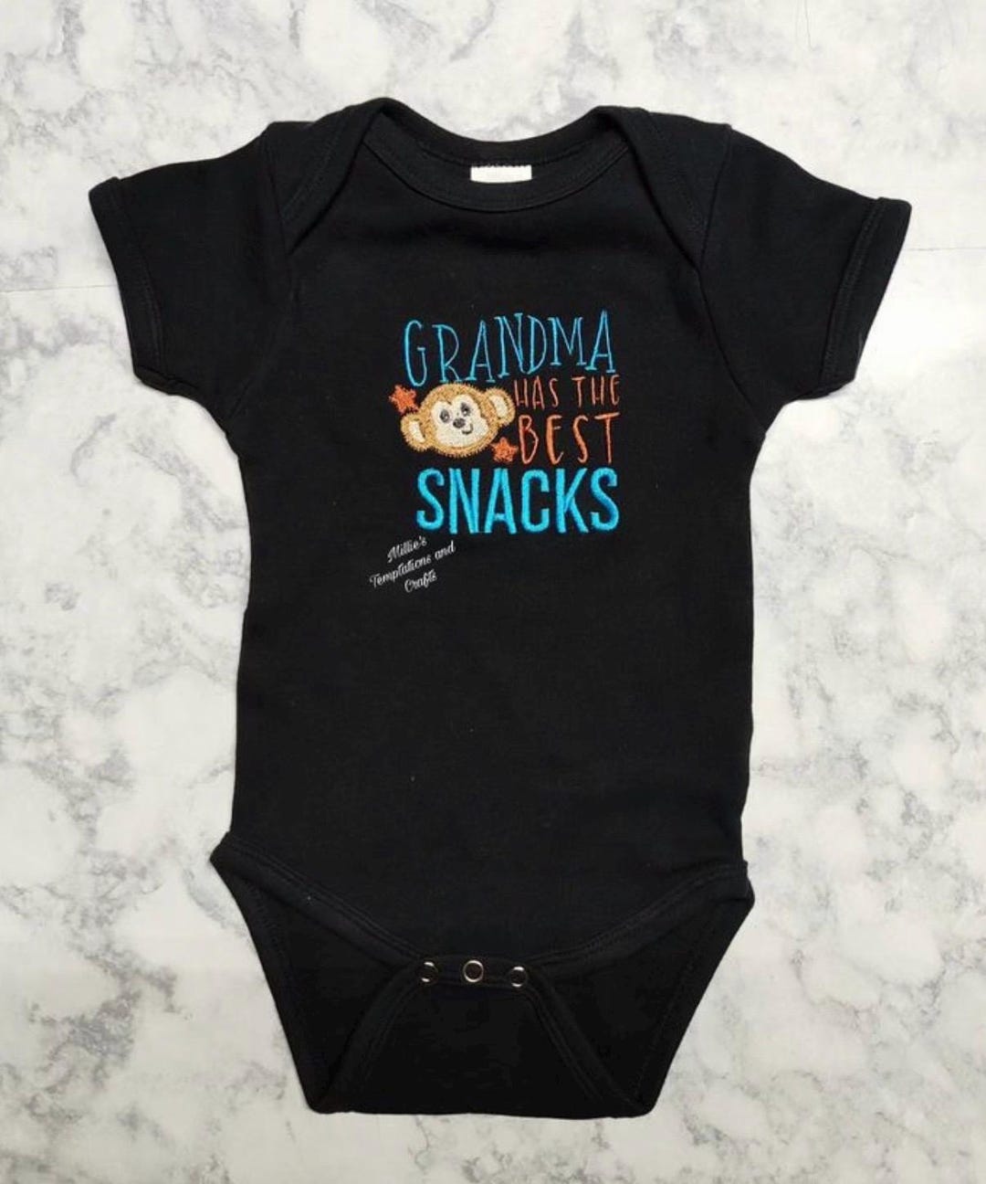 Embroidery Baby Onesie Best Snacks - Etsy