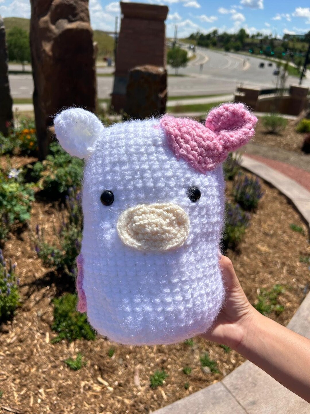 Handmade Marshmellow Pink Cow | Crochet Cow | Pink Squishy Cow ...