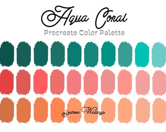 Marine Blue Procreate Palette, 30 HEX Color Codes, Instant Digital ...