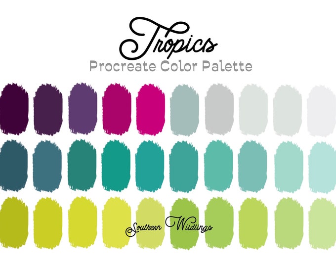 Periwinkle Rust Procreate Palette/procreate Color Palette/instant ...