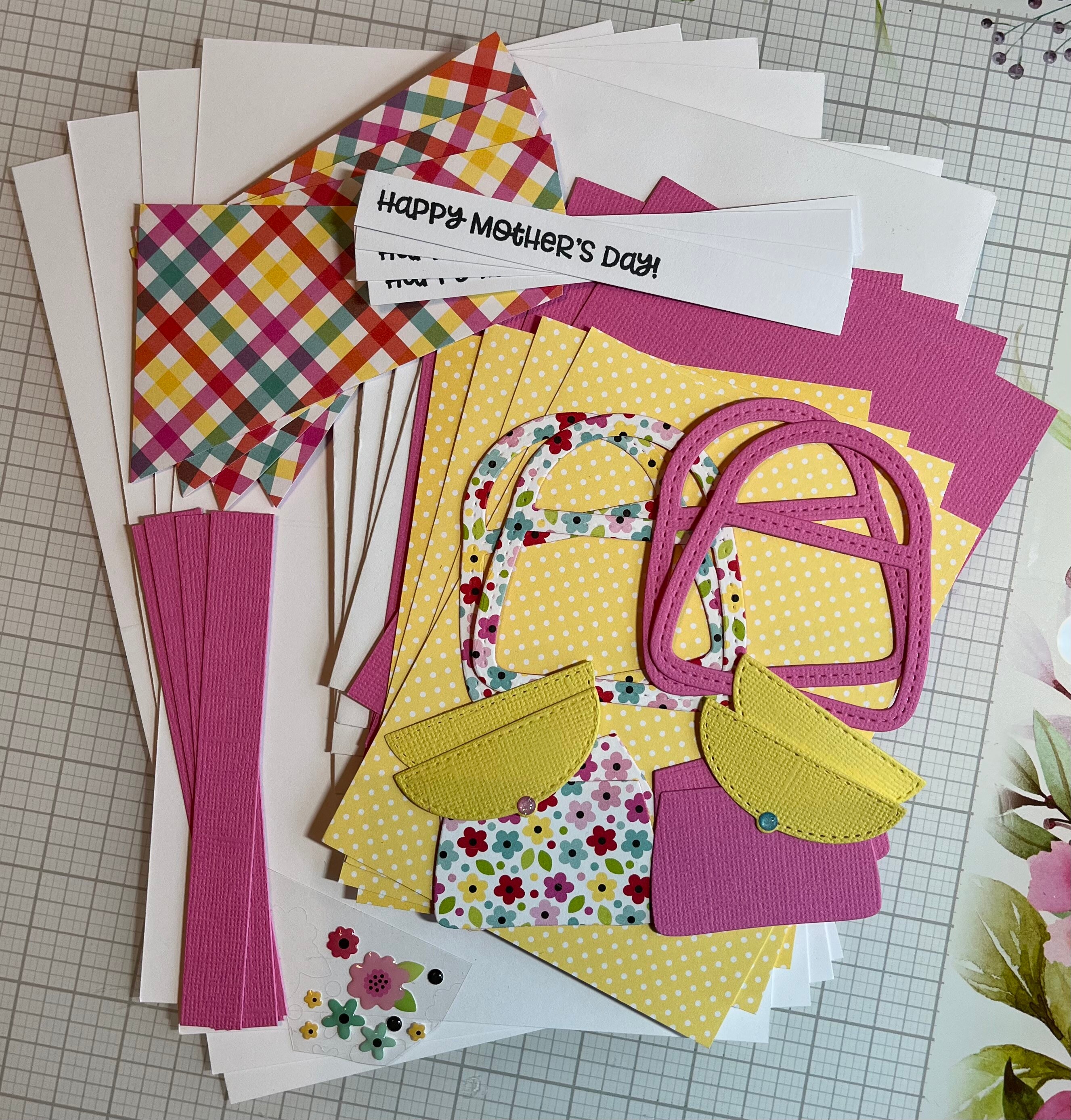 DIY Handmade Mother’s Day Purse Card Makes 4 Cards - Etsy