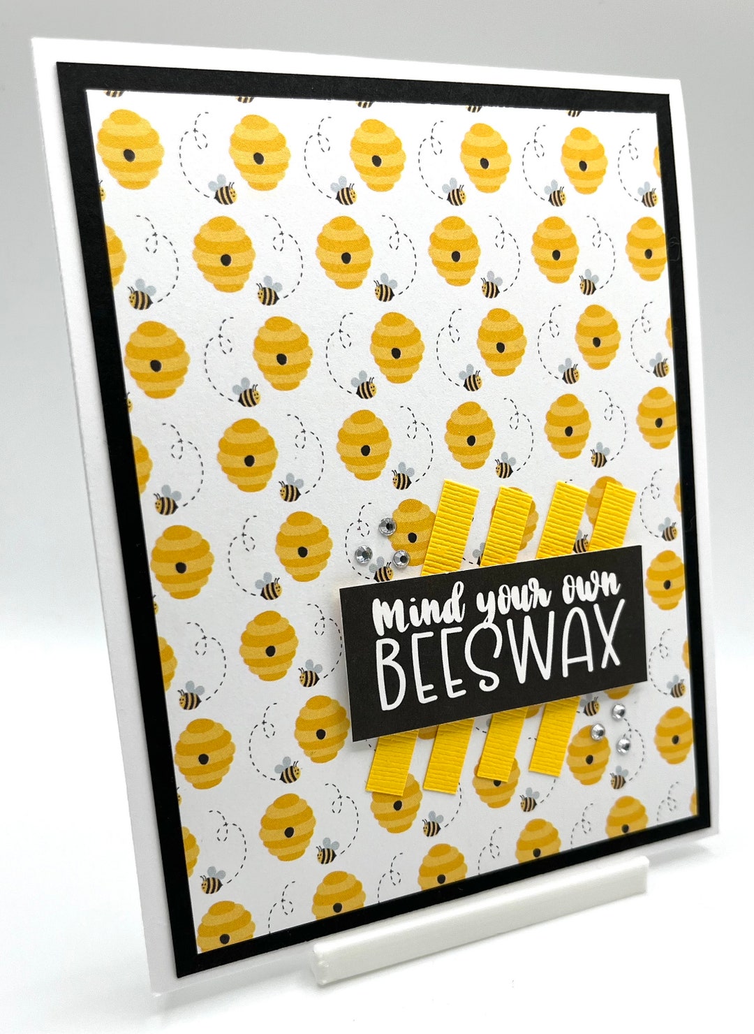 Handmade Mind Your Own Beeswax Card Bees Beehive - Etsy