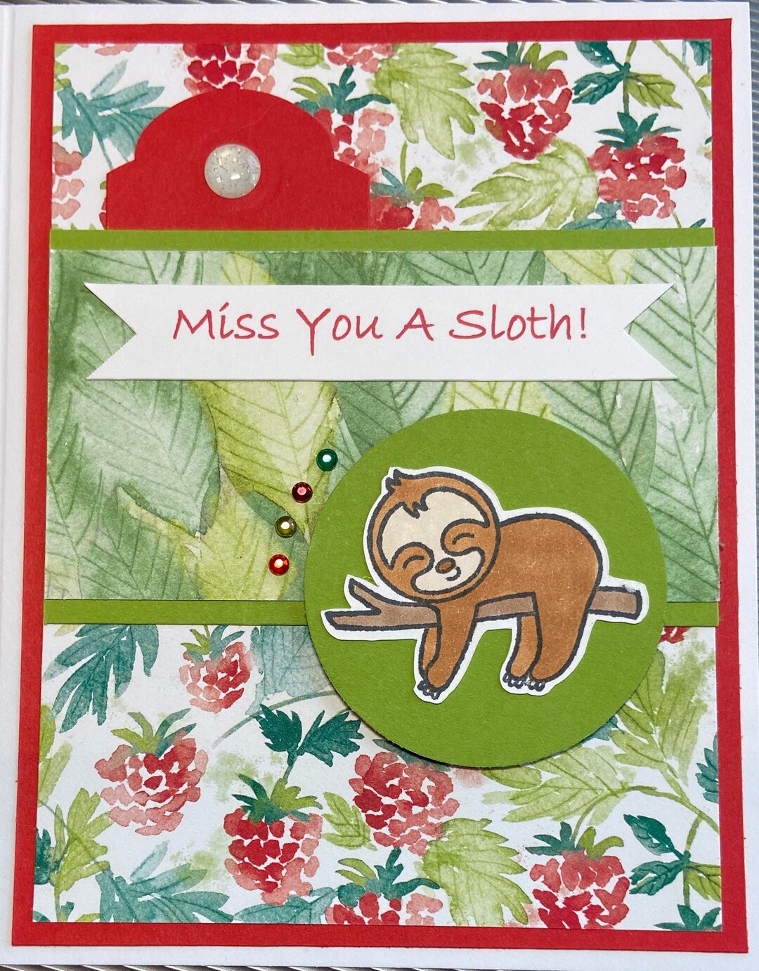 Handmade Miss You A Sloth Card - Etsy