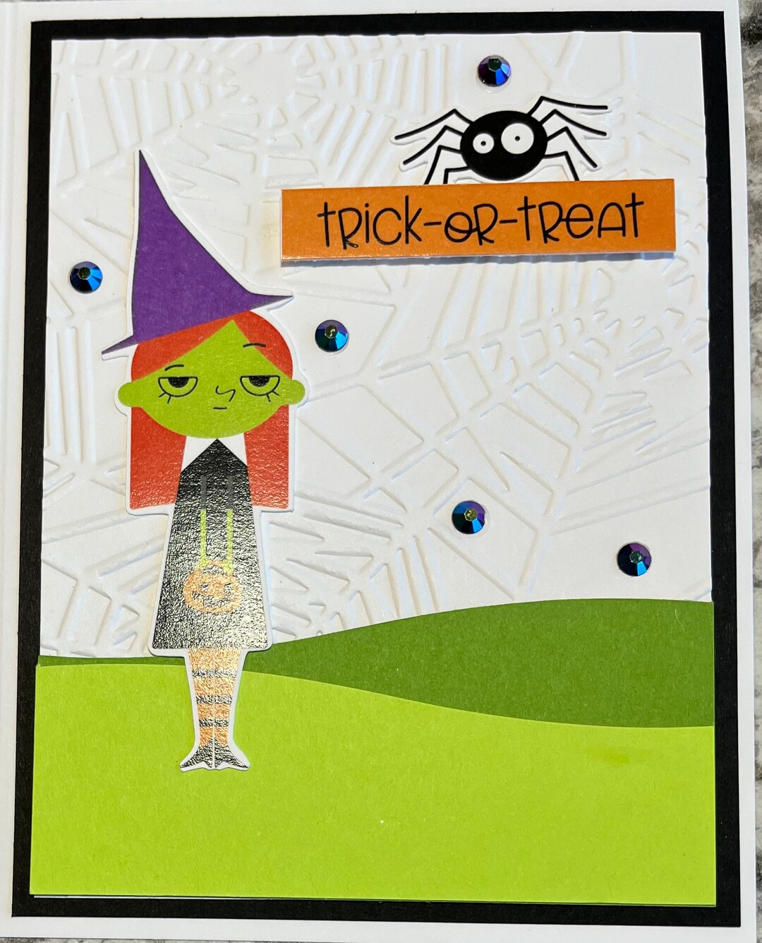 DIY Halloween Witch and Spider Kit Handmade Cards 4 Cards Variety of ...