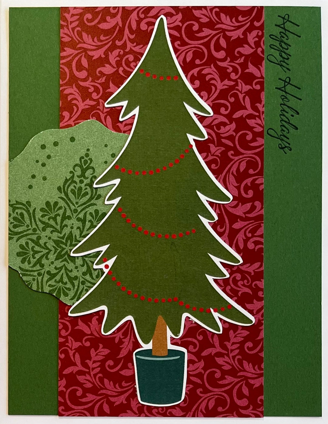 DIY Happy Holidays Christmas/holiday Tree Card Kit Handmade Cards 6 ...