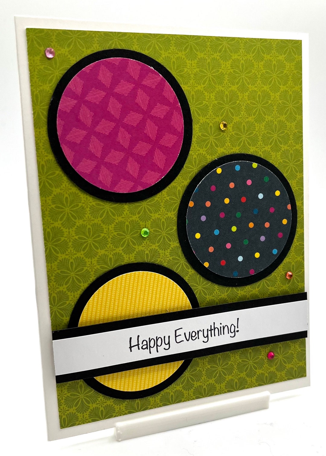 DIY Circles Card Kit Handmade Cards 4 Cards With Variety of Colored ...