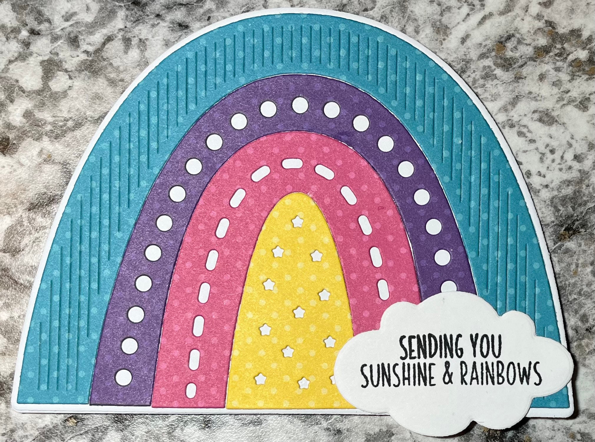 DIY Rainbow Shaped Card Kit Handmade Cards 4 Cards 4 Papers - Etsy