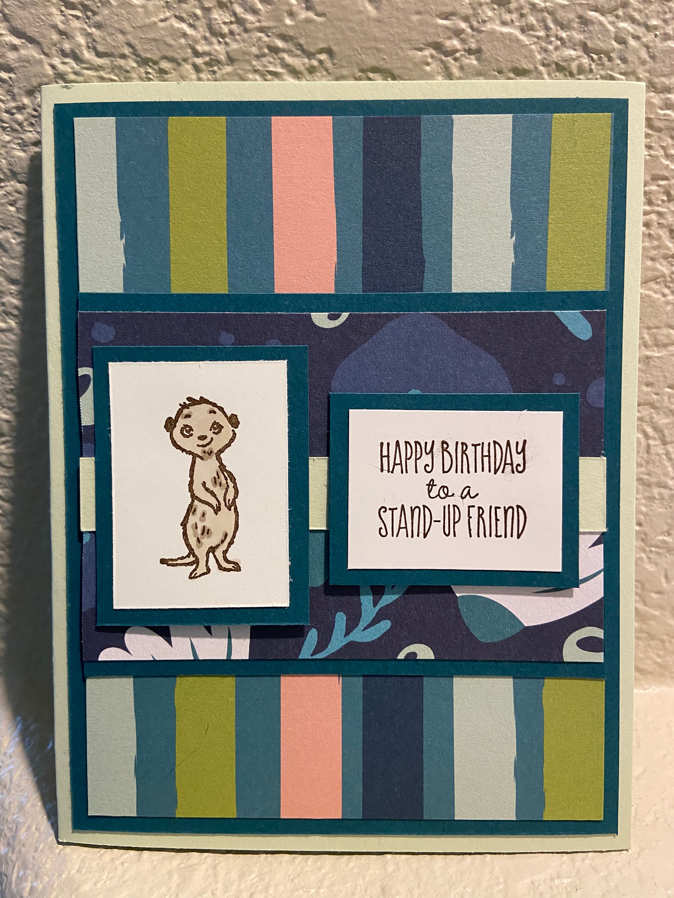 Handmade Happy Birthday Meerkat Card - Etsy