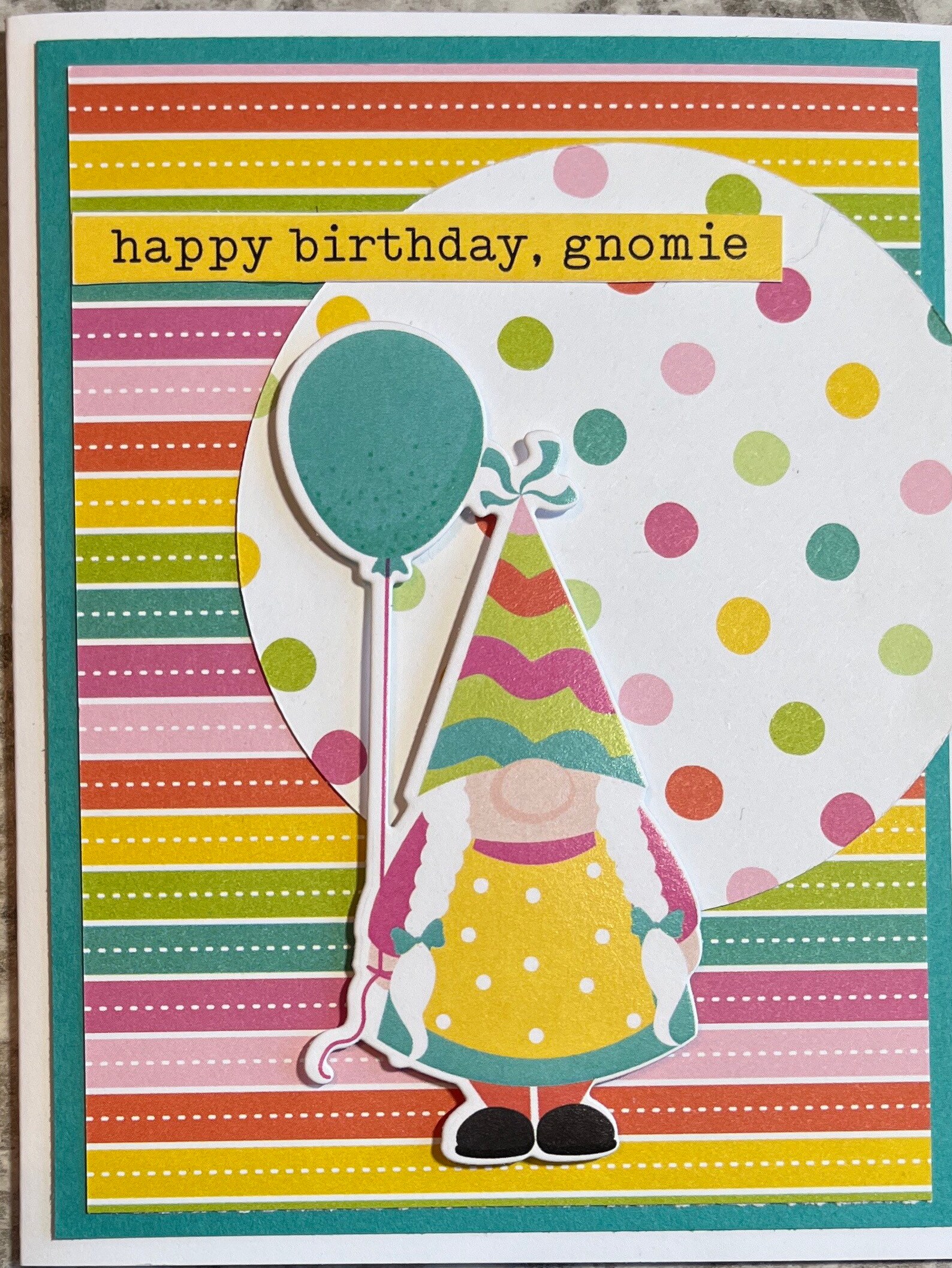 Handmade Happy Birthday, Gnomie Card Colors May Vary - Etsy