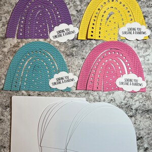 DIY Rainbow Shaped Card Kit Handmade Cards 4 Cards 4 Papers - Etsy
