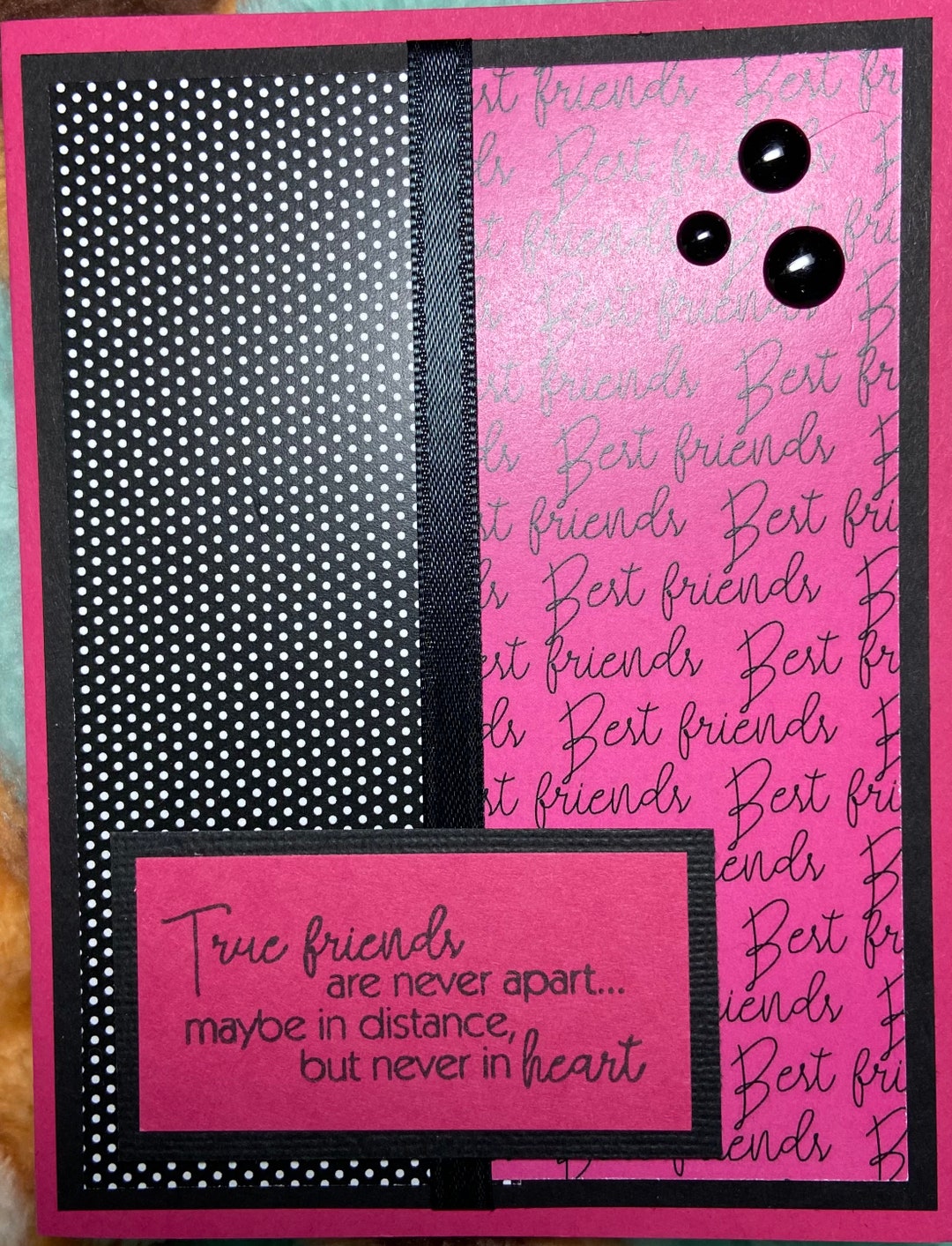 Handmade True Friends Card - Etsy
