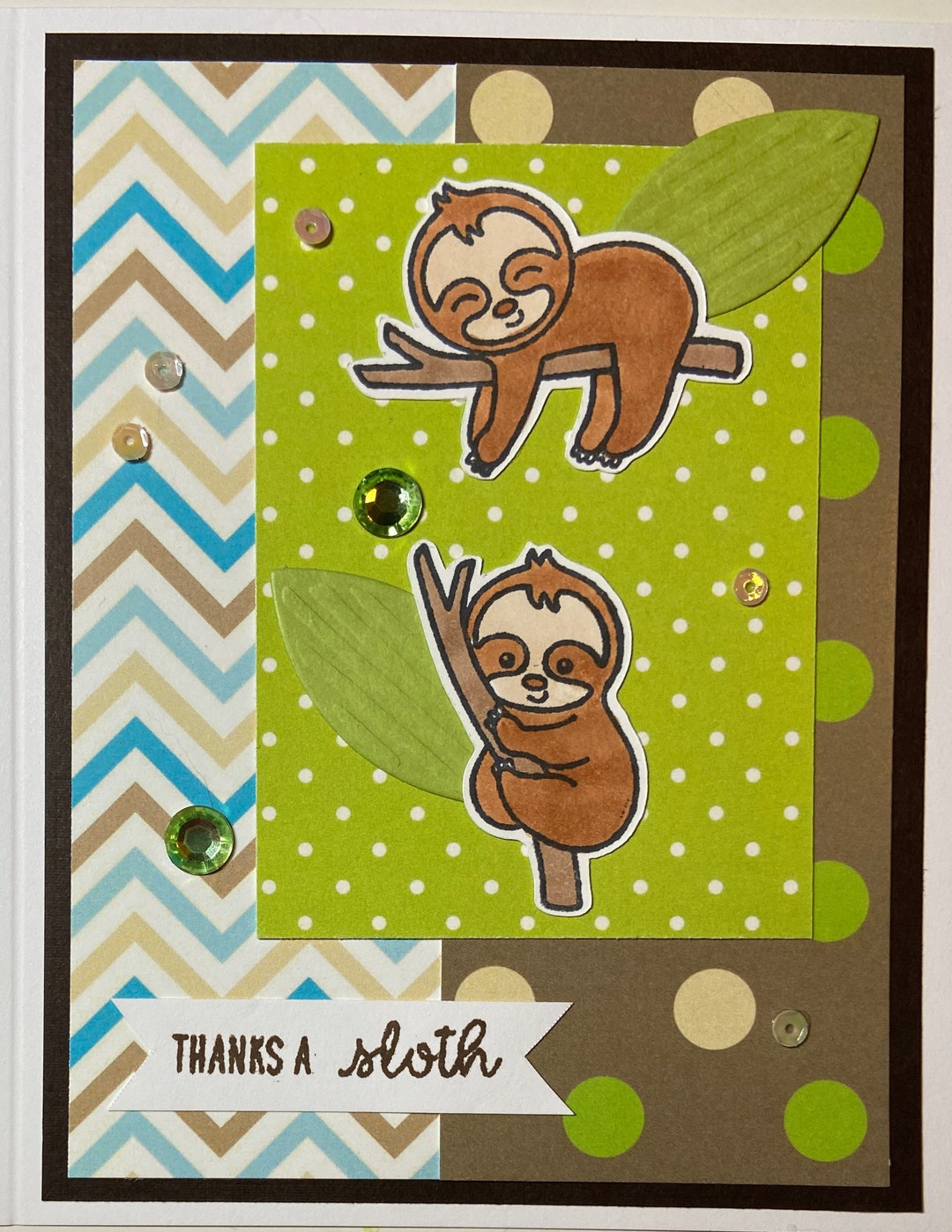 Handmade Thanks A Sloth Card - Etsy