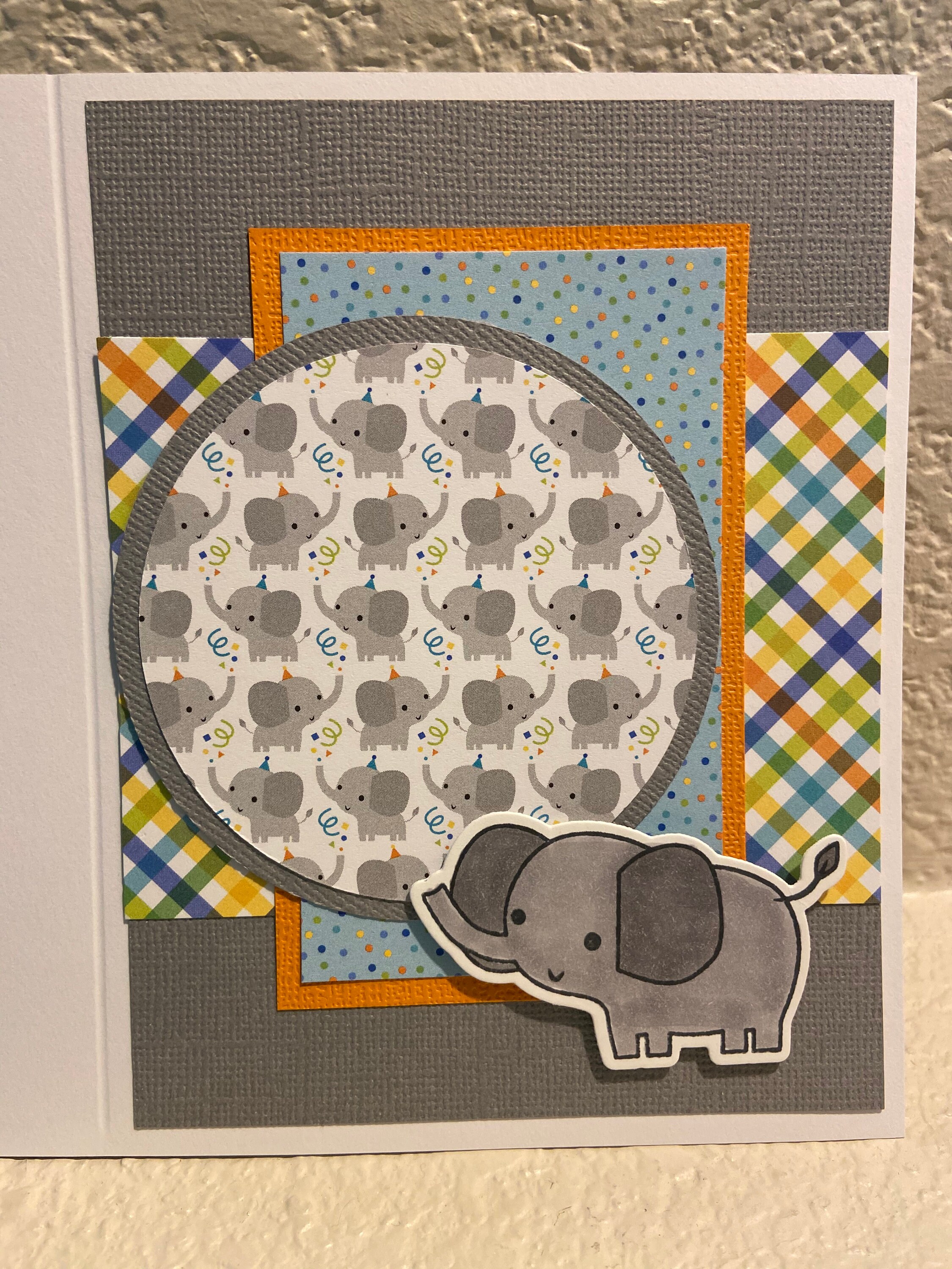 Handmade Happy Birthday Elephant Card - Etsy