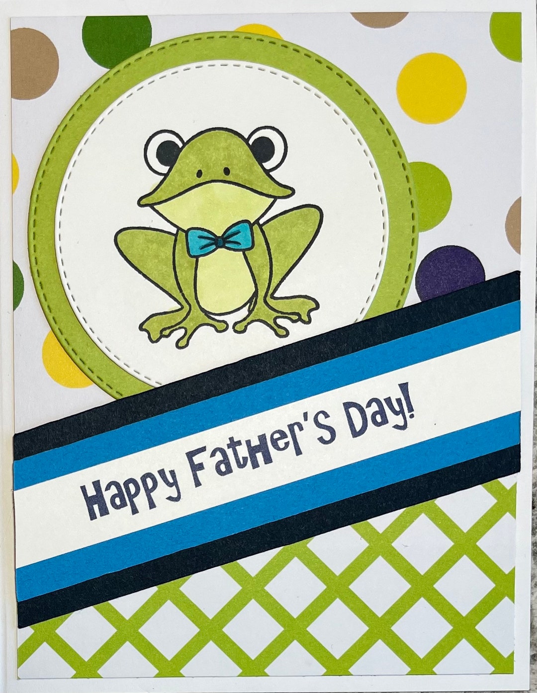 Handmade Happy Father’s Day Frog Card - Etsy