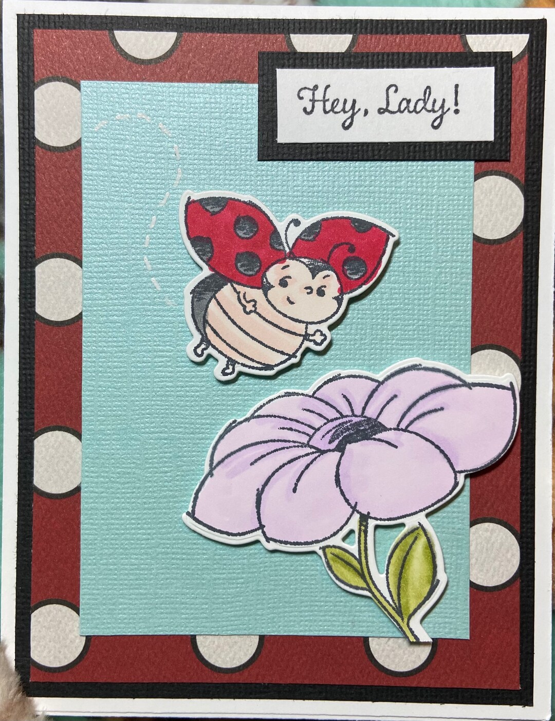 Handmade Lady Bug Card - Etsy