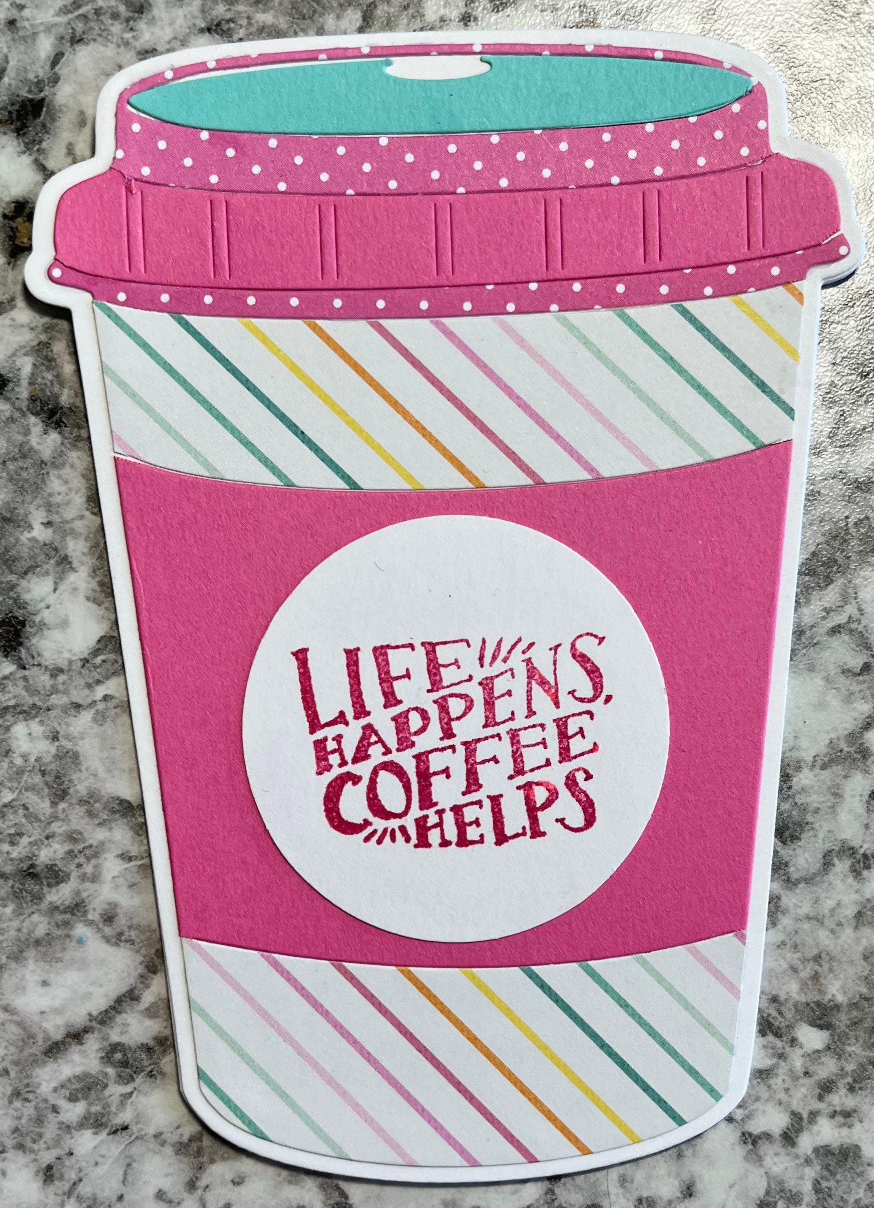 DIY Coffee Cup Shapedcard Kit Handmade Cards 4 Cards With Variety of ...