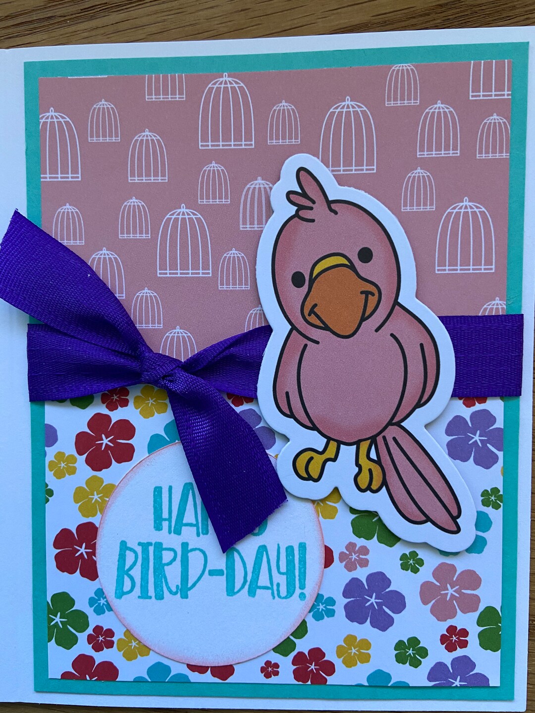 Handmade Happy Birthday Bird Card - Etsy