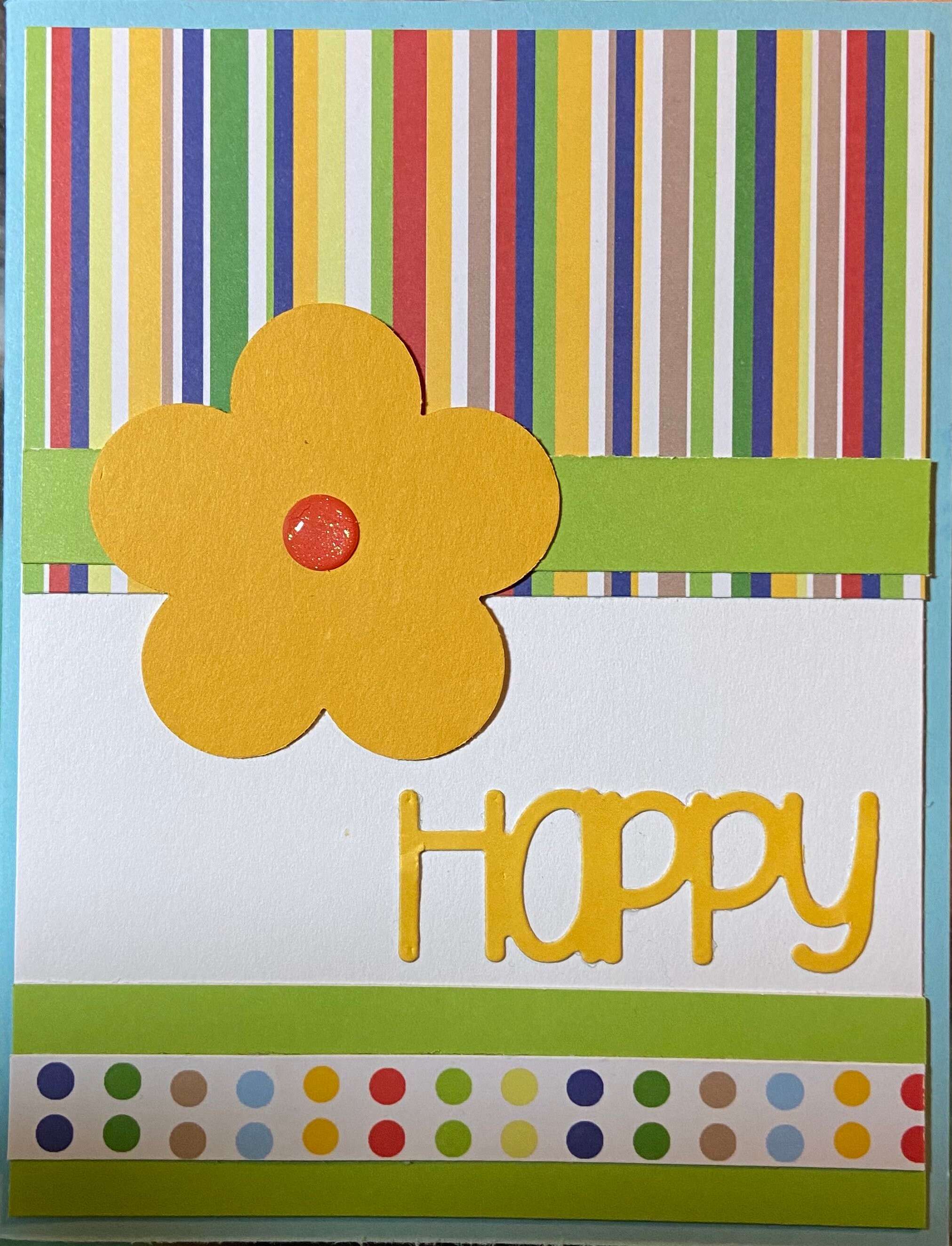 Handmade Hello Flower Card - Etsy
