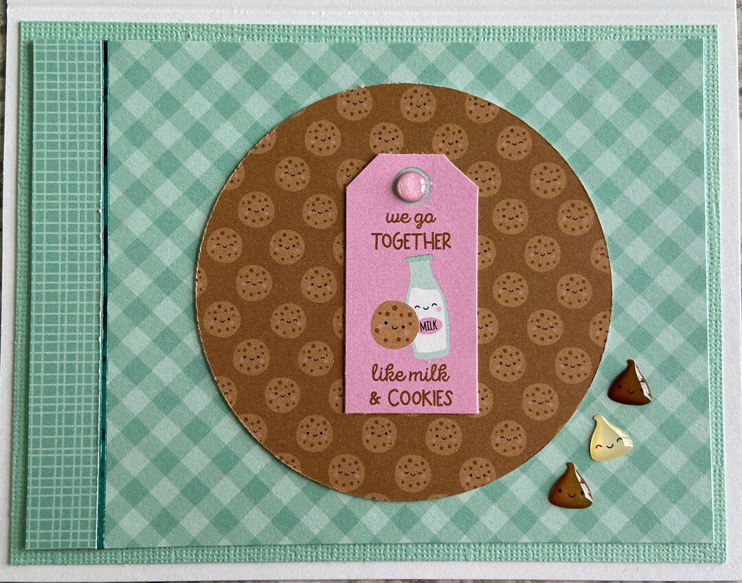 Handmade We Go Together Like Milk and Cookies Card - Etsy