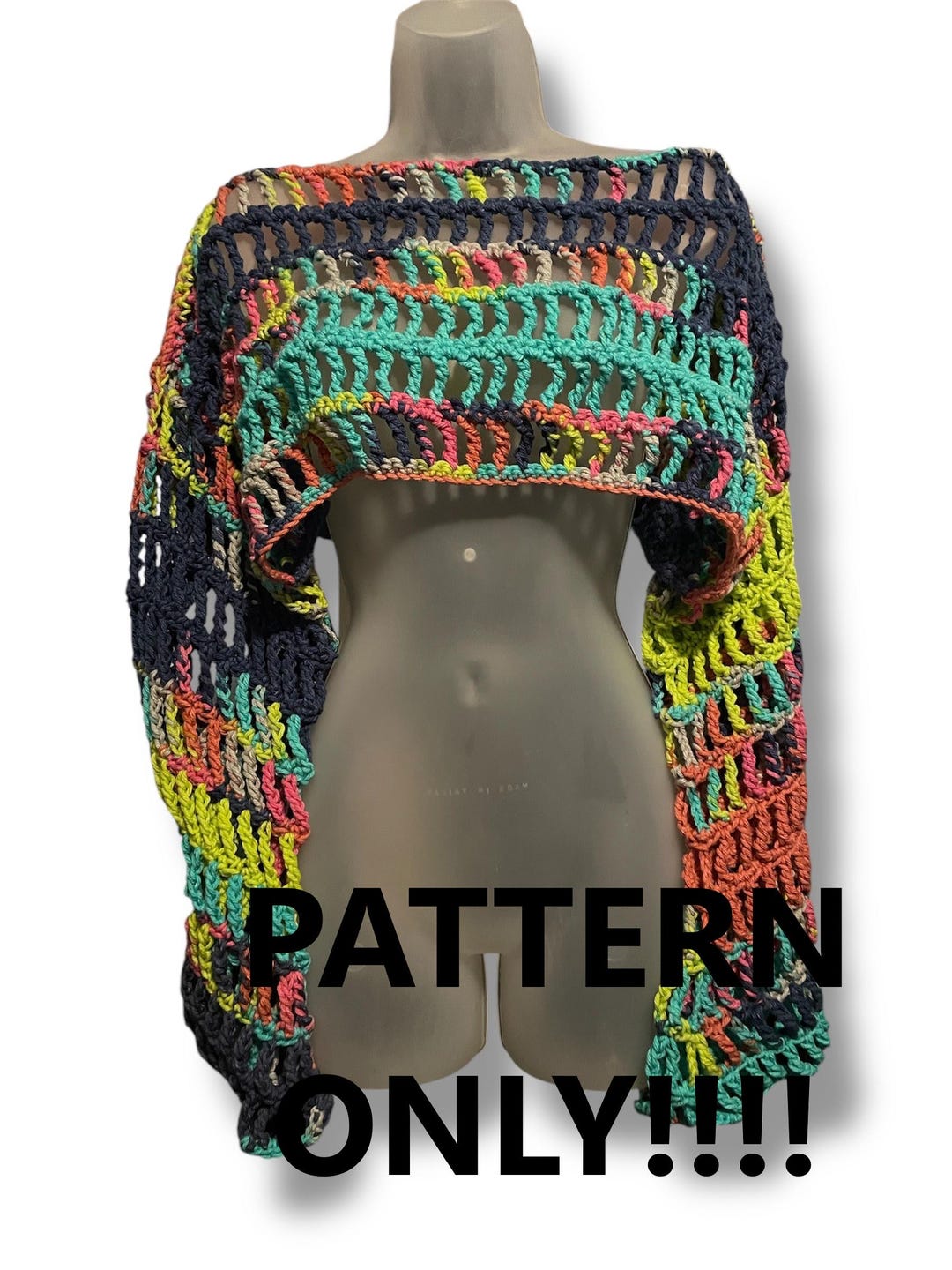 Crochet Mesh Sleeves Pattern Sizes Xs - Xl - PATTERN ONLY! - Etsy