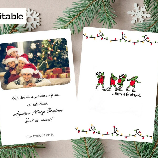 Grinch Christmas Card - Etsy