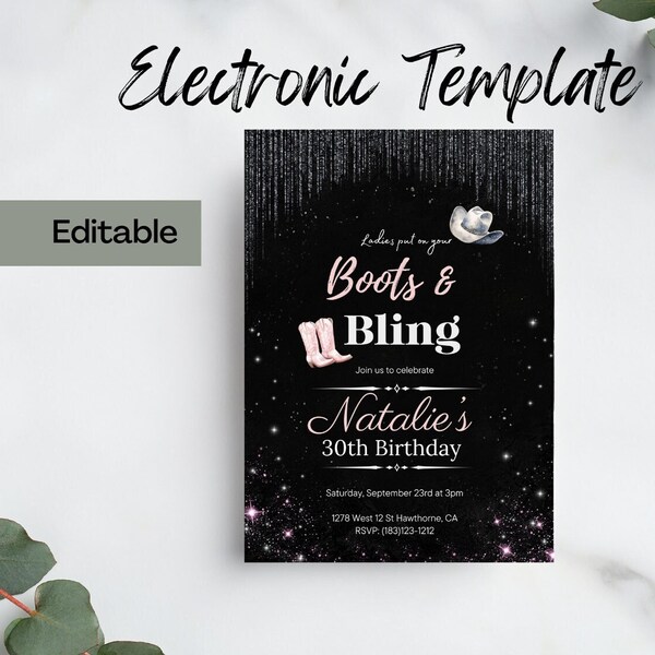 Bling Invitation - Etsy