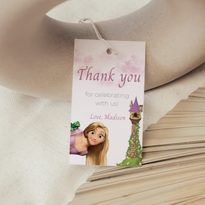 Rapunzel, Tangled Birthday Thank You Tags, Printable Thank You Tags ...