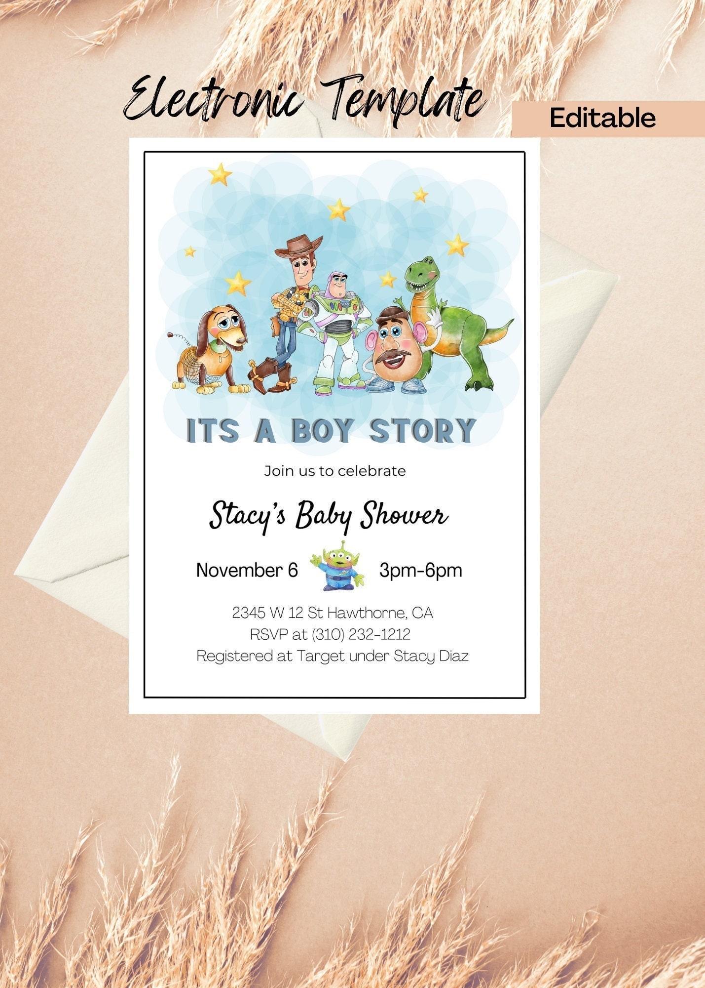 Its a Boy Story Baby Shower Invitation Toy Story Digital and - Etsy