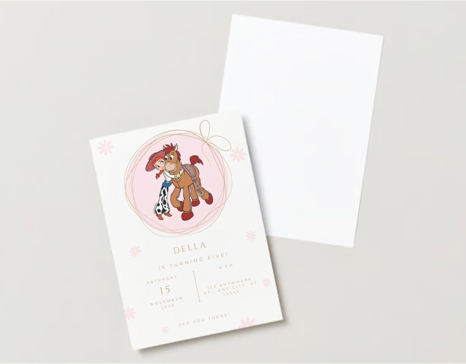 Jessie and Bullseye Birthday Invitation, Digital and Printable Toy ...