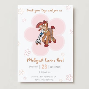 Jessie and Bullseye Birthday Invitation, Digital and Printable Toy ...