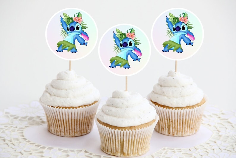 Stitch Cupcake Toppers Printable Cupcake Topper Lilo and - Etsy