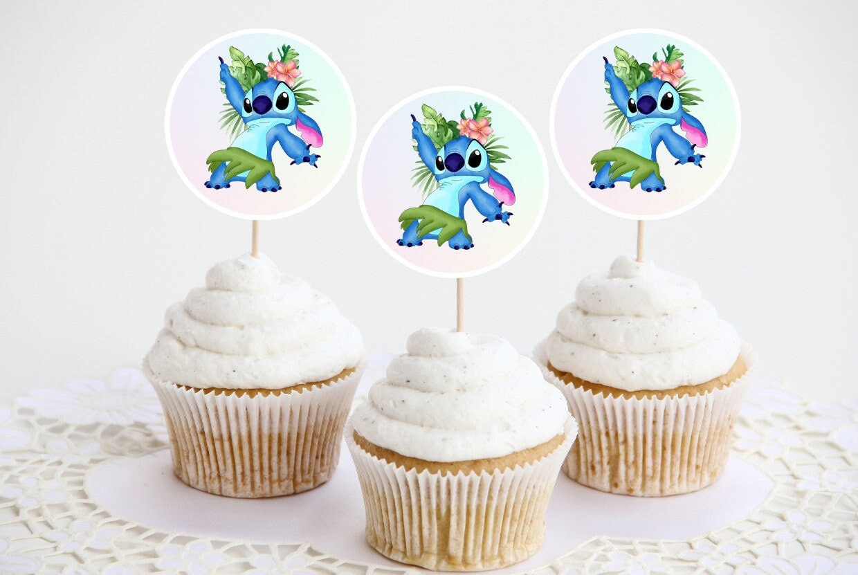 Stitch Cupcake Toppers Printable Cupcake Topper Lilo and - Etsy Canada