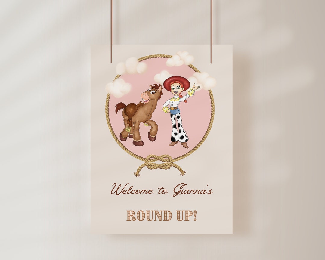 Jessie and Bullseye Welcome Poster, Digital Template, Printable Welcome ...