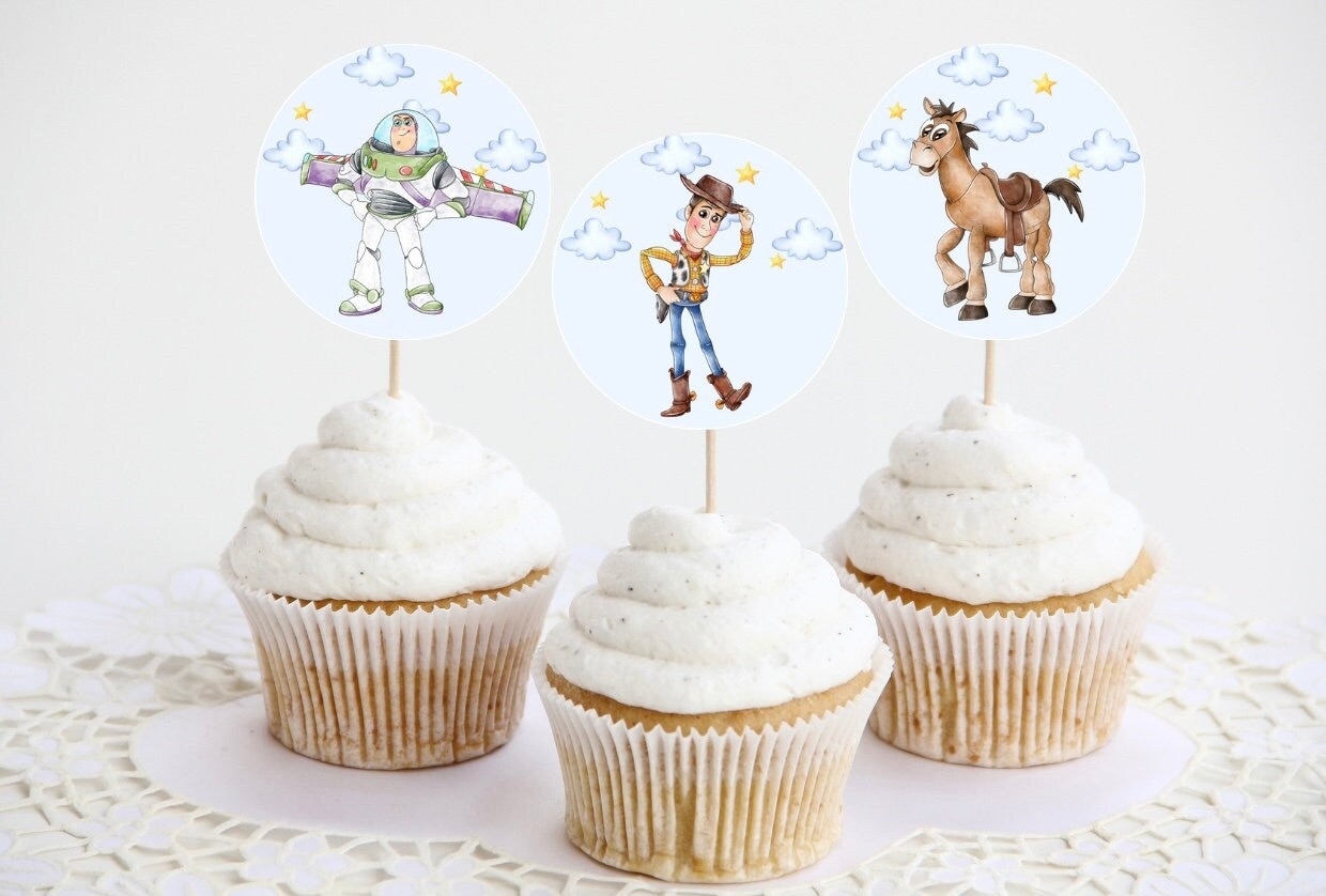 Blue Toy Story Printable Cupcake Toppers Printable Cupcake - Etsy