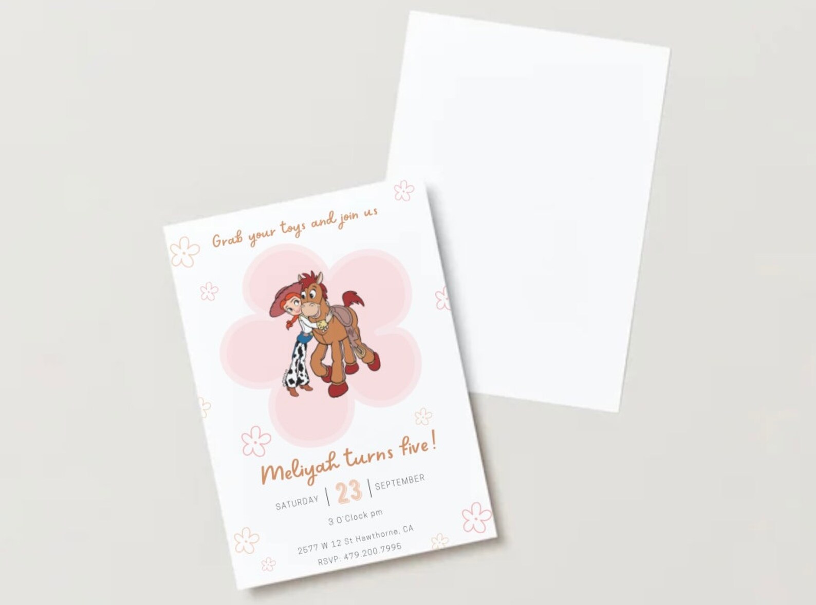 Jessie and Bullseye Birthday Invitation, Digital and Printable Toy ...